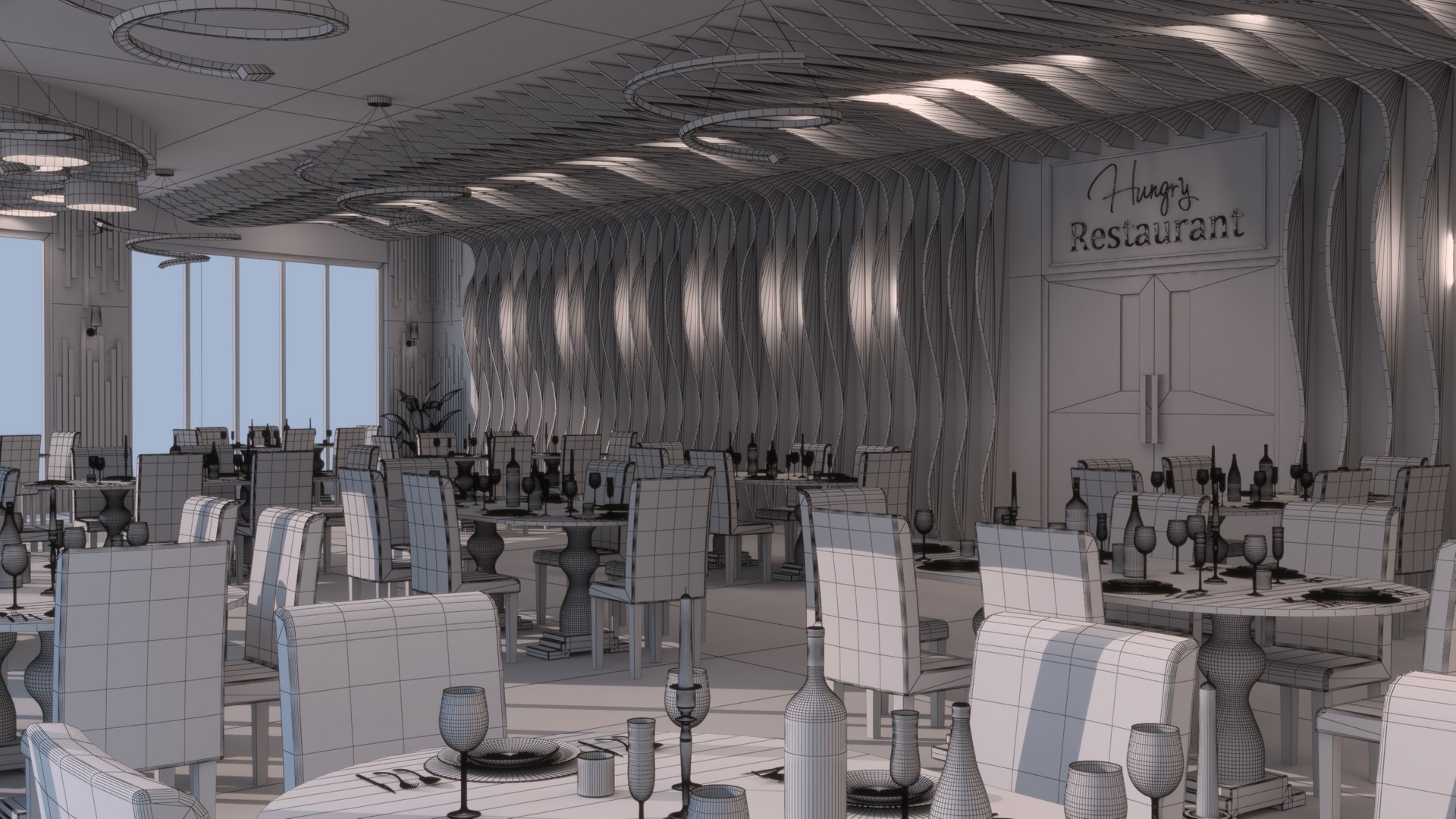 Restaurant Interior 3D Model - TurboSquid 2072808