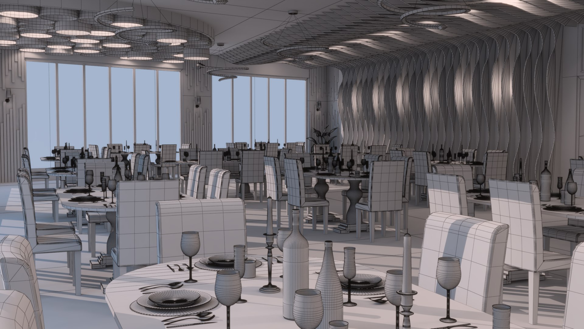 Restaurant Interior 3D Model - TurboSquid 2072808