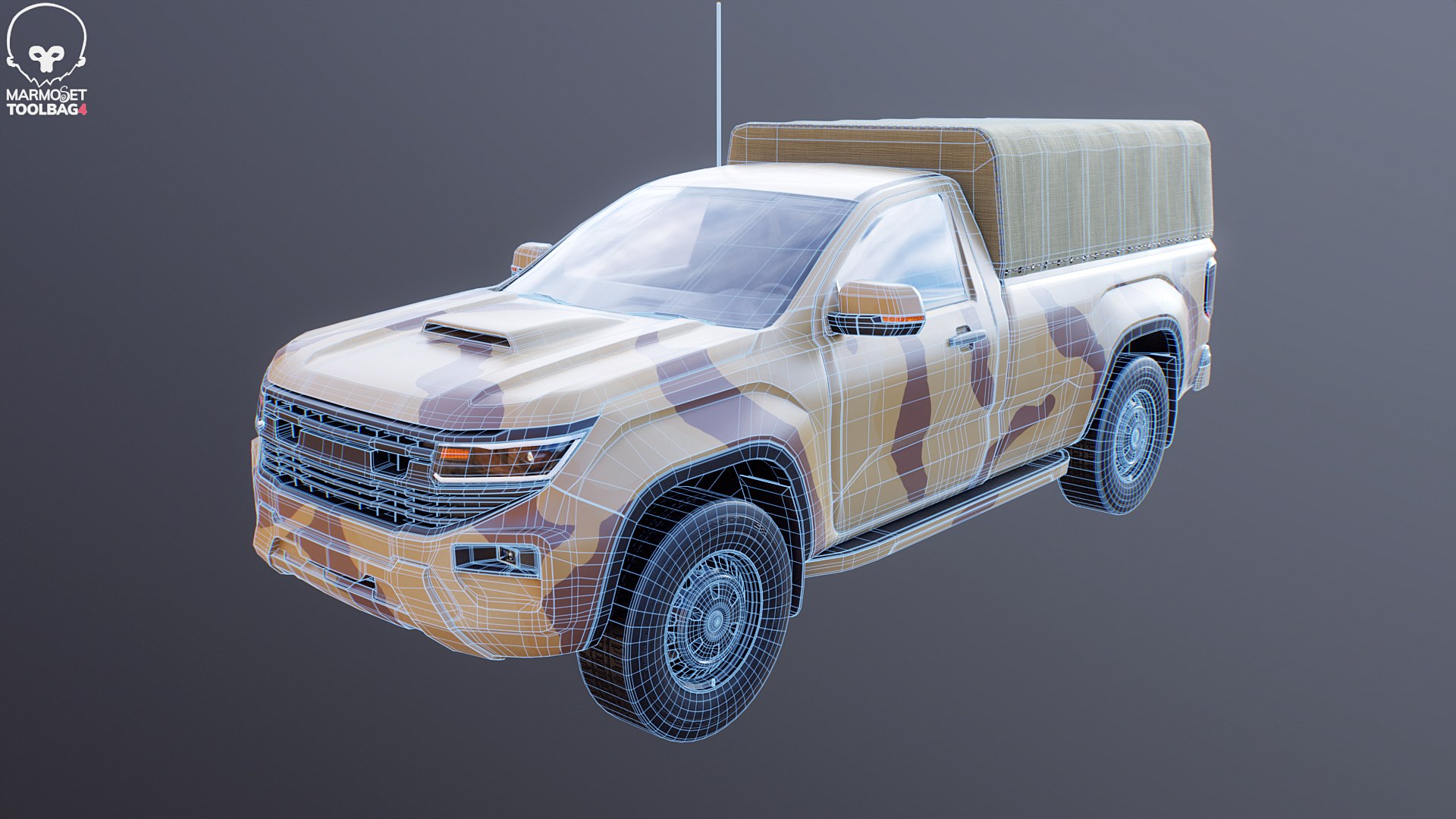 Generic Military Tactical Pickup Desert Camo Model - TurboSquid 2323320