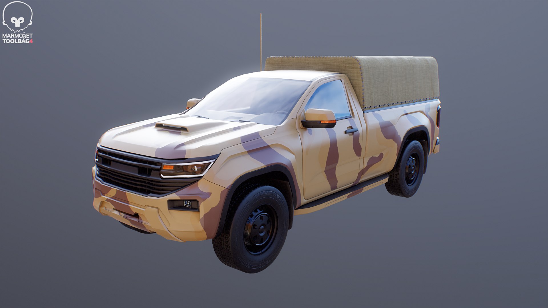 Generic Military Tactical Pickup Desert Camo Model - TurboSquid 2323320