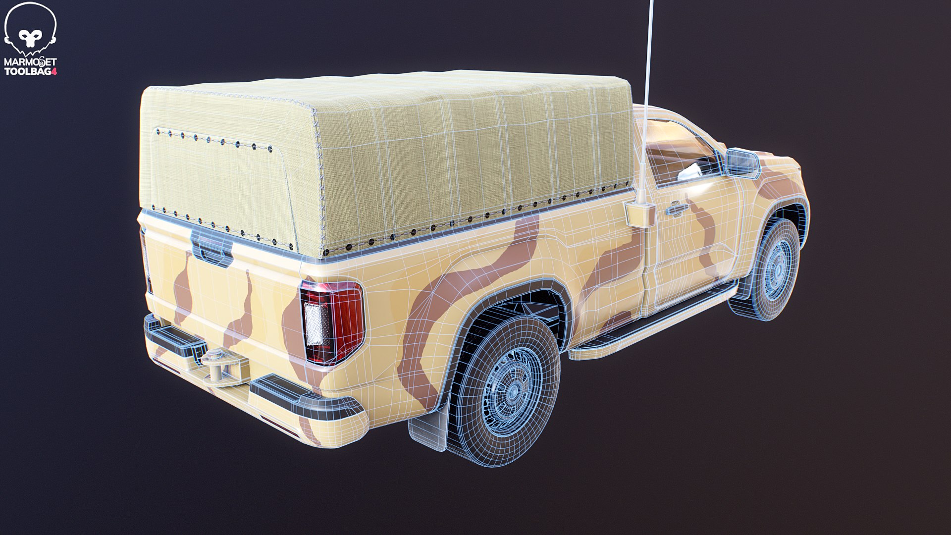 Generic Military Tactical Pickup Desert Camo Model - TurboSquid 2323320