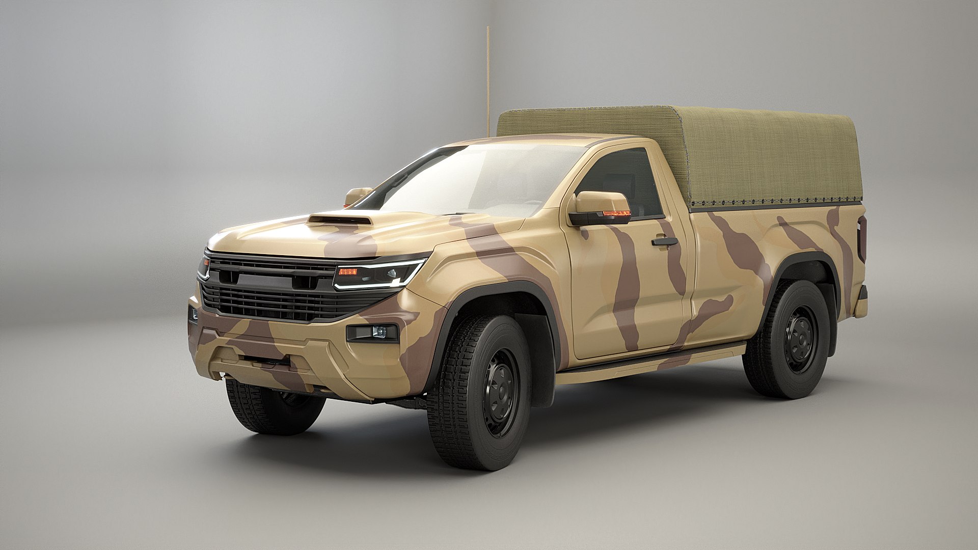 Generic Military Tactical Pickup Desert Camo Model - TurboSquid 2323320