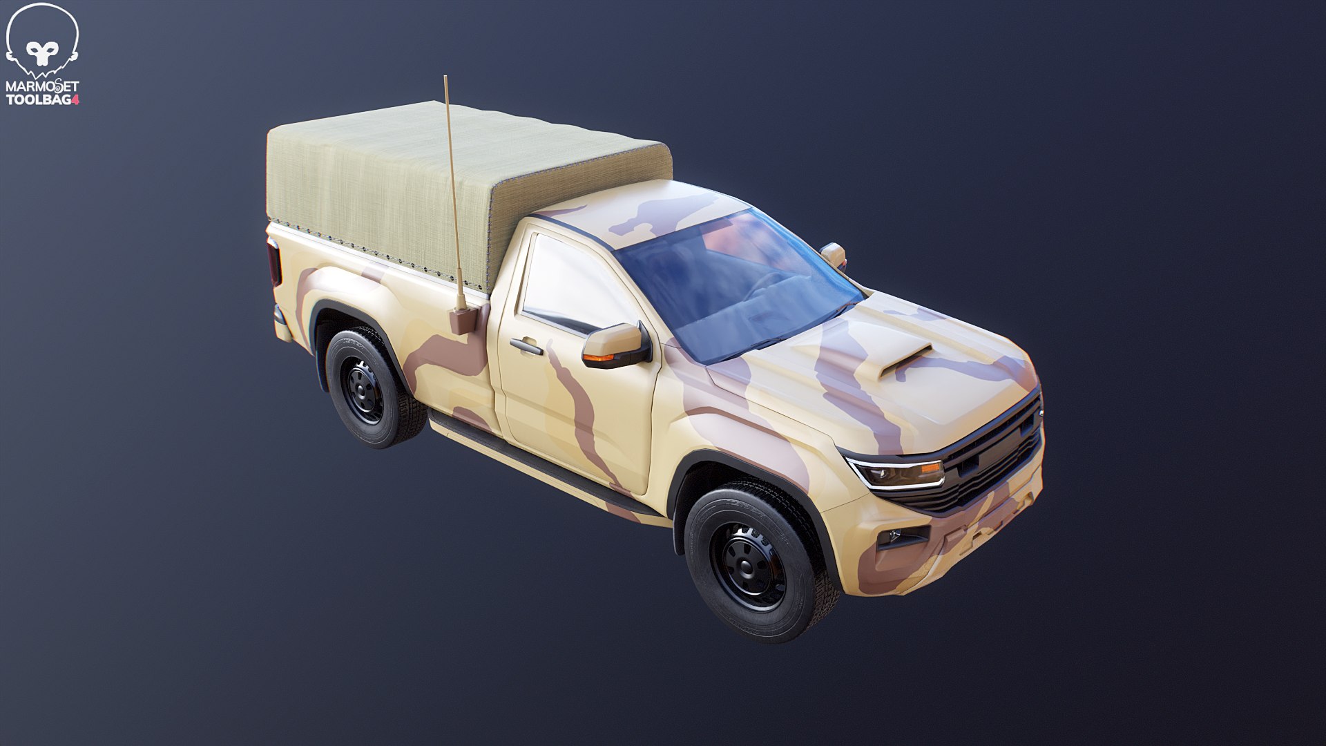Generic Military Tactical Pickup Desert Camo Model - TurboSquid 2323320
