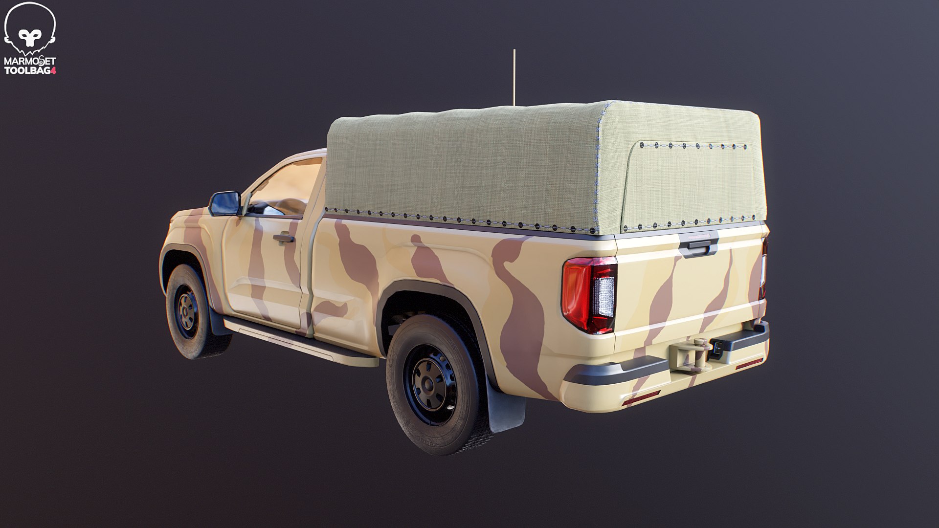 Generic Military Tactical Pickup Desert Camo Model - TurboSquid 2323320