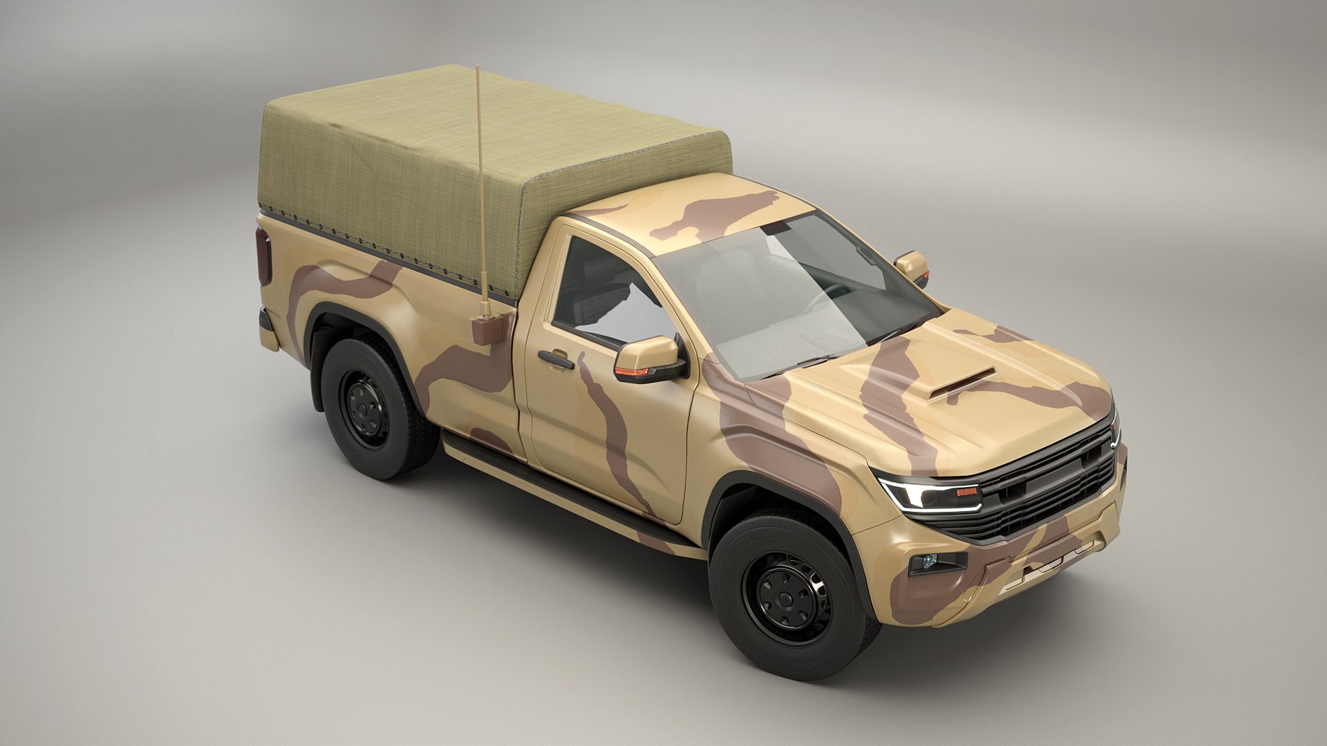 Generic Military Tactical Pickup Desert Camo Model - TurboSquid 2323320
