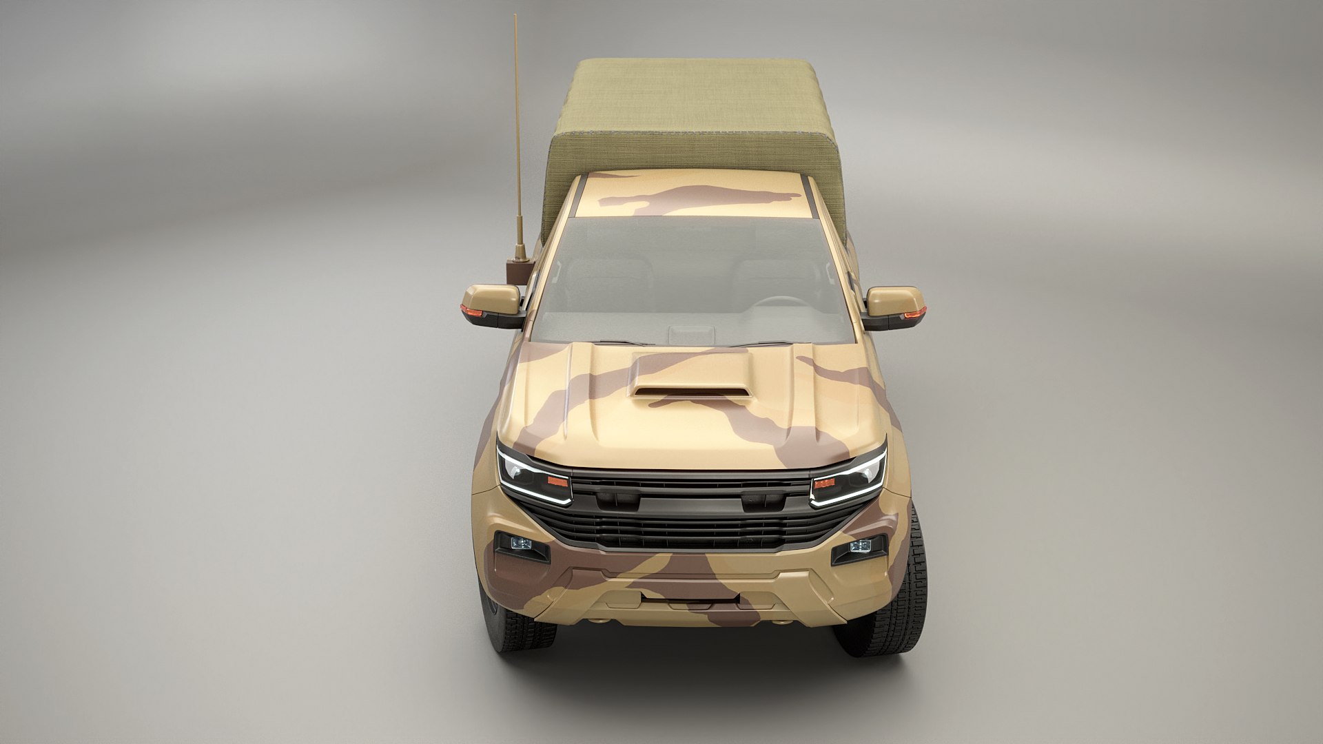 Generic Military Tactical Pickup Desert Camo Model - TurboSquid 2323320