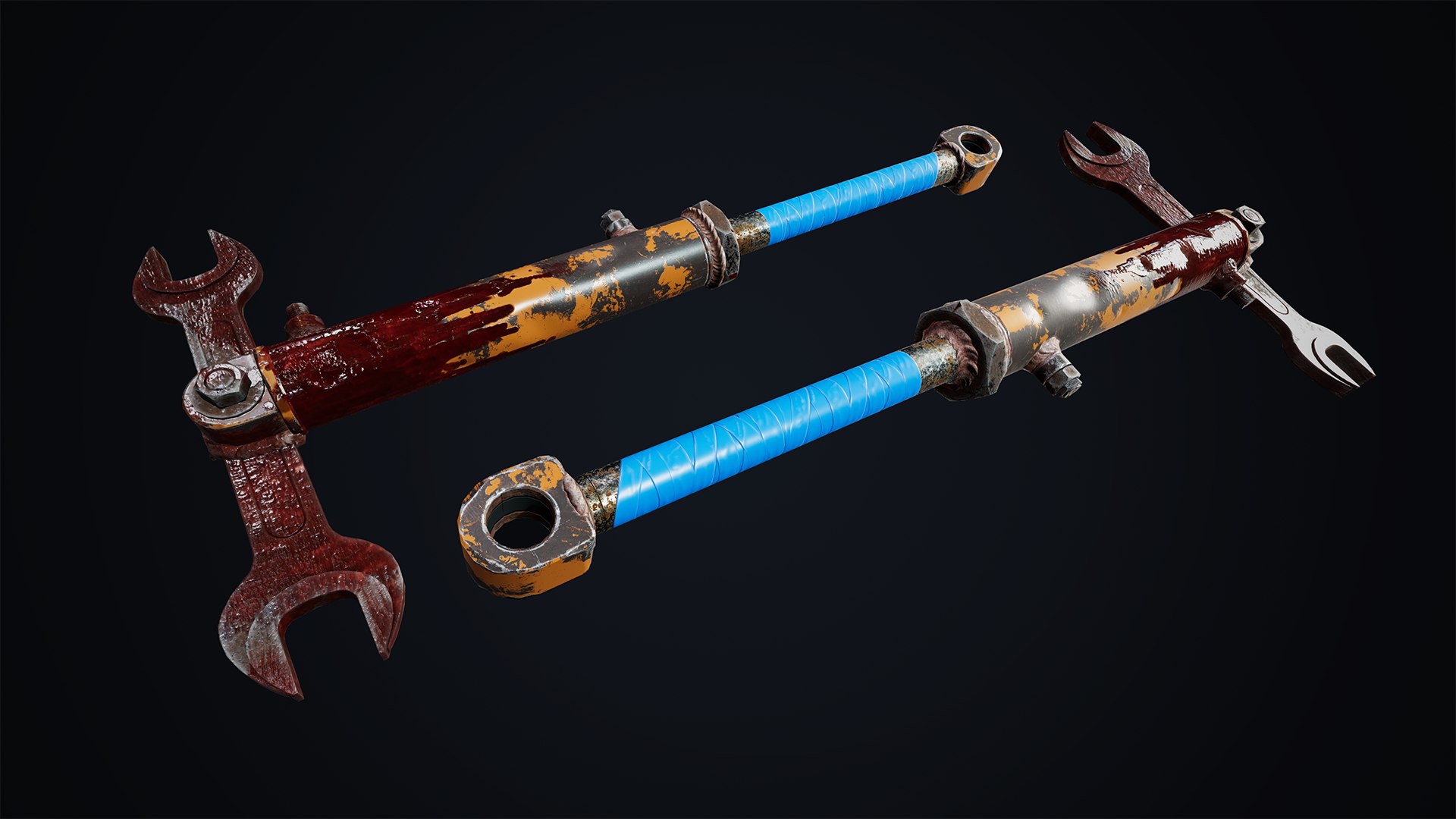 3D Post Apocalyptic Melee Weapon Hydraulic - TurboSquid 1728882