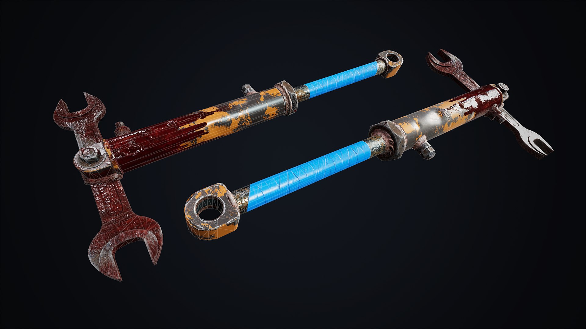 3D Post Apocalyptic Melee Weapon Hydraulic - TurboSquid 1728882