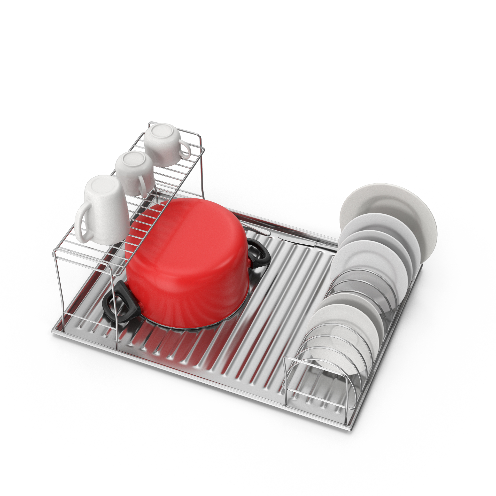 3D Dish Drainer Set - TurboSquid 2025675