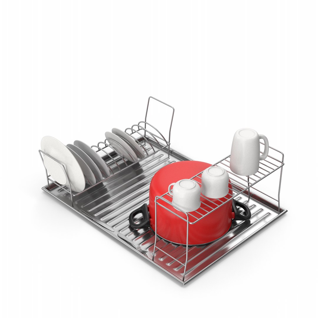 3D Dish Drainer Set - TurboSquid 2025675