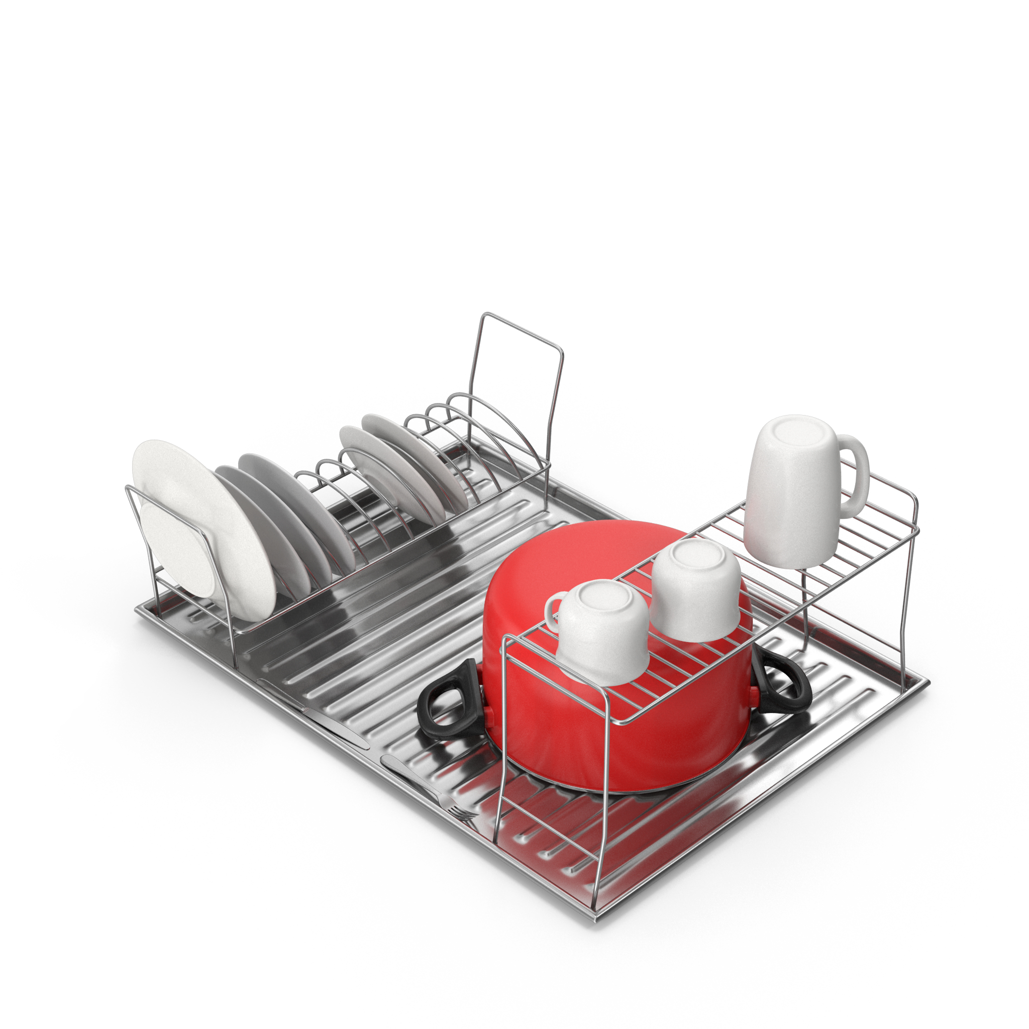 3D Dish Drainer Set - TurboSquid 2025675