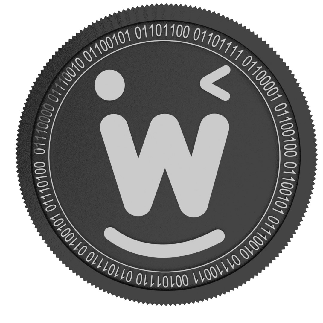 Wink Black Coin 3D - TurboSquid 1581937