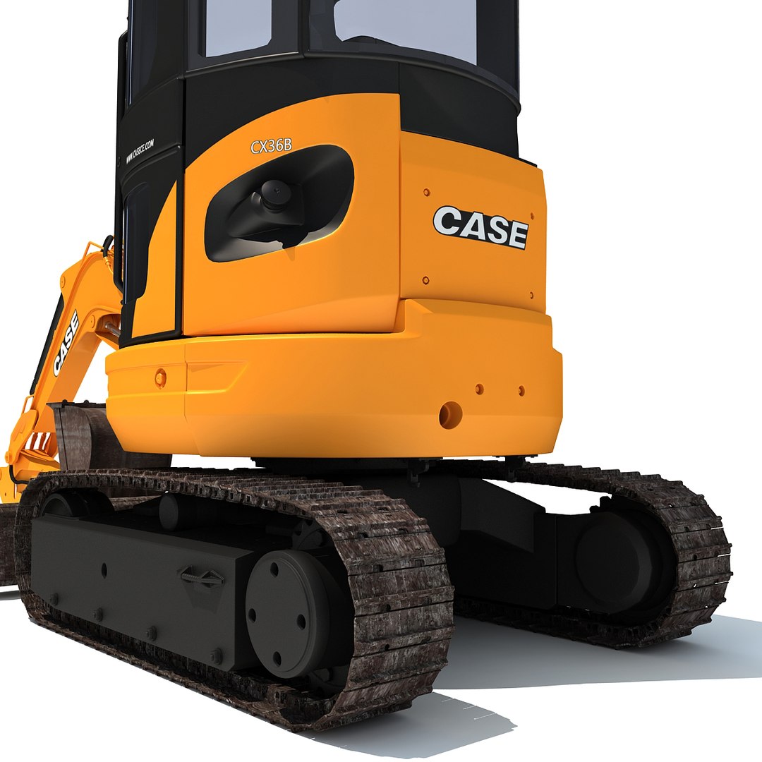 Mini Case Excavator 3d Model