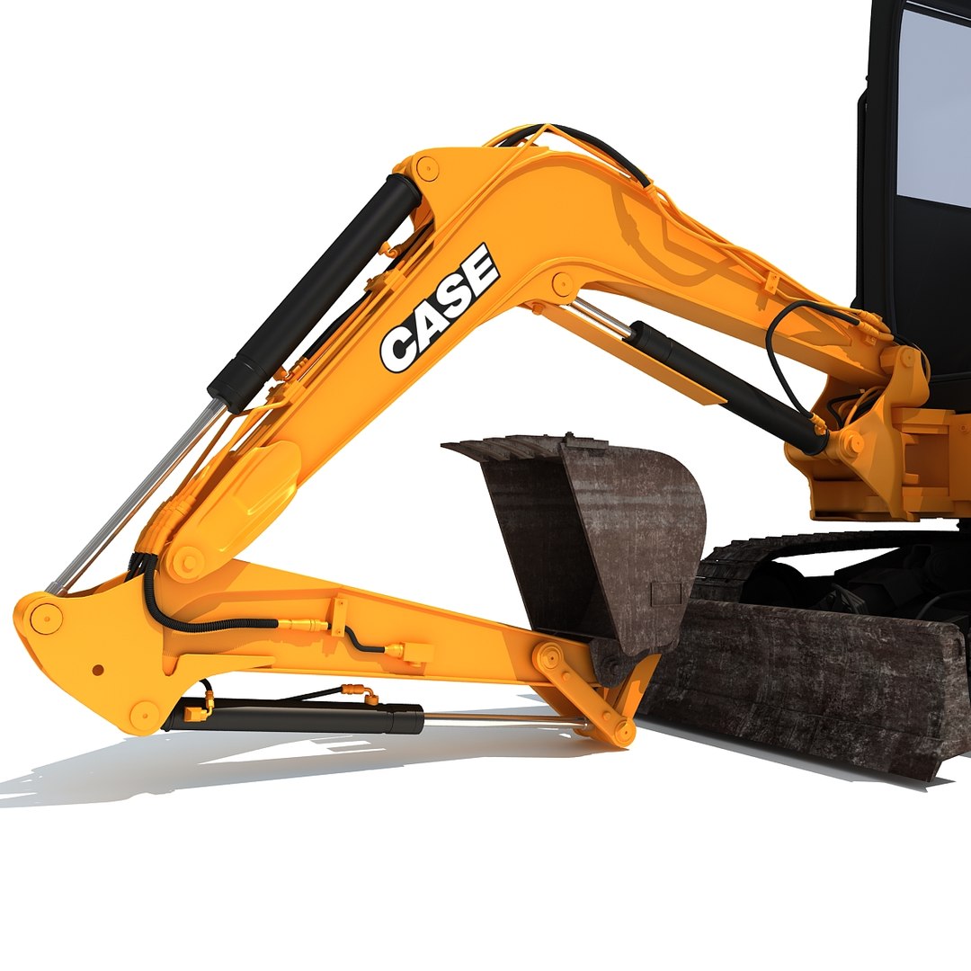 Mini Case Excavator 3d Model