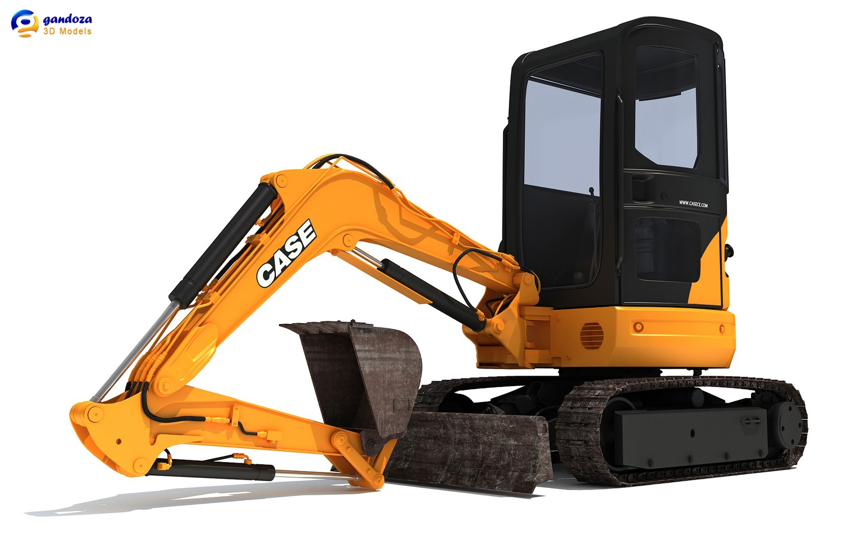Mini Case Excavator 3d Model