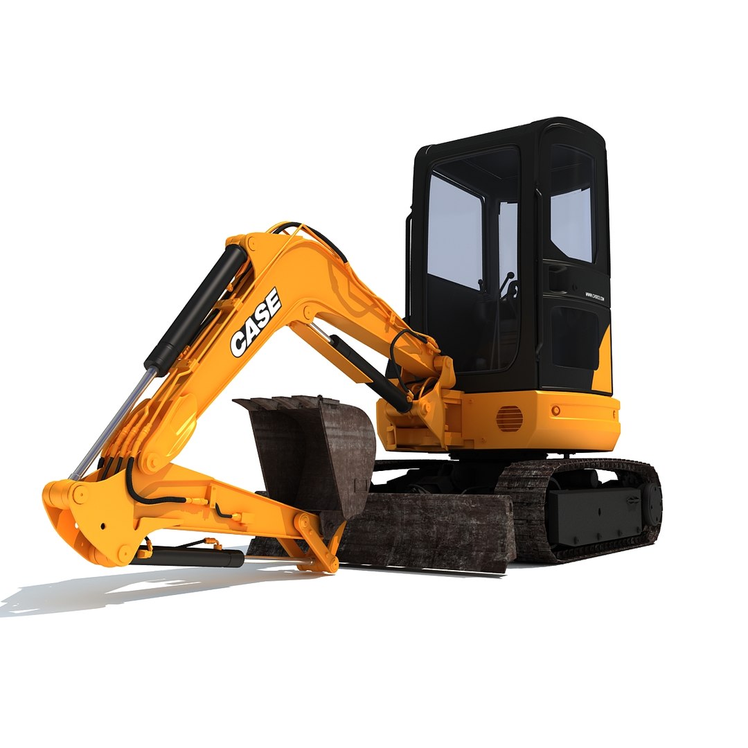 Mini Case Excavator 3d Model