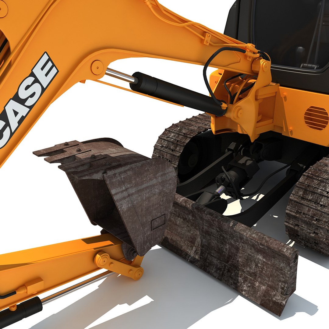 Mini Case Excavator 3d Model