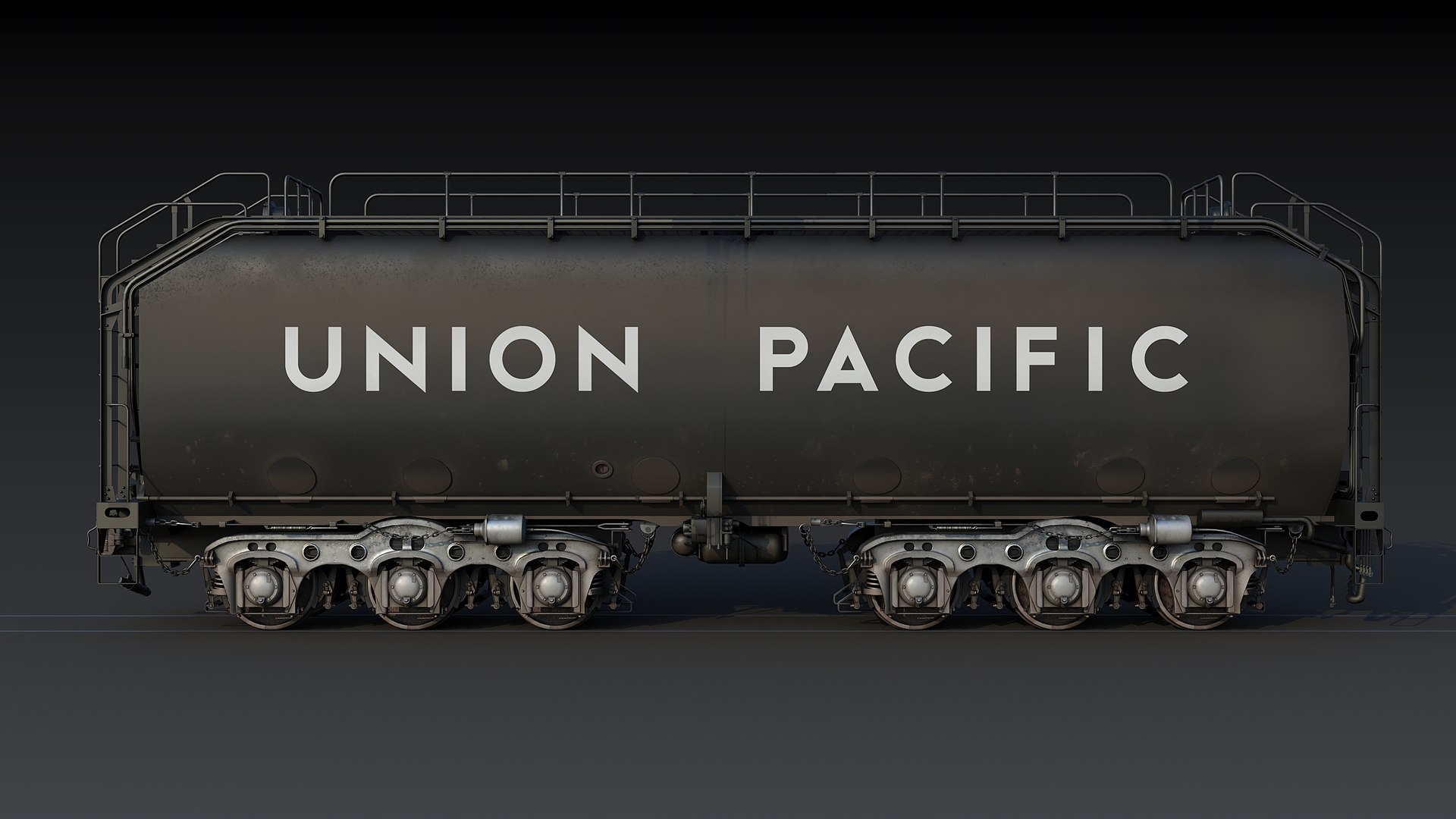 Union Pacific Auxiliary Tender 3D Model - TurboSquid 2221024
