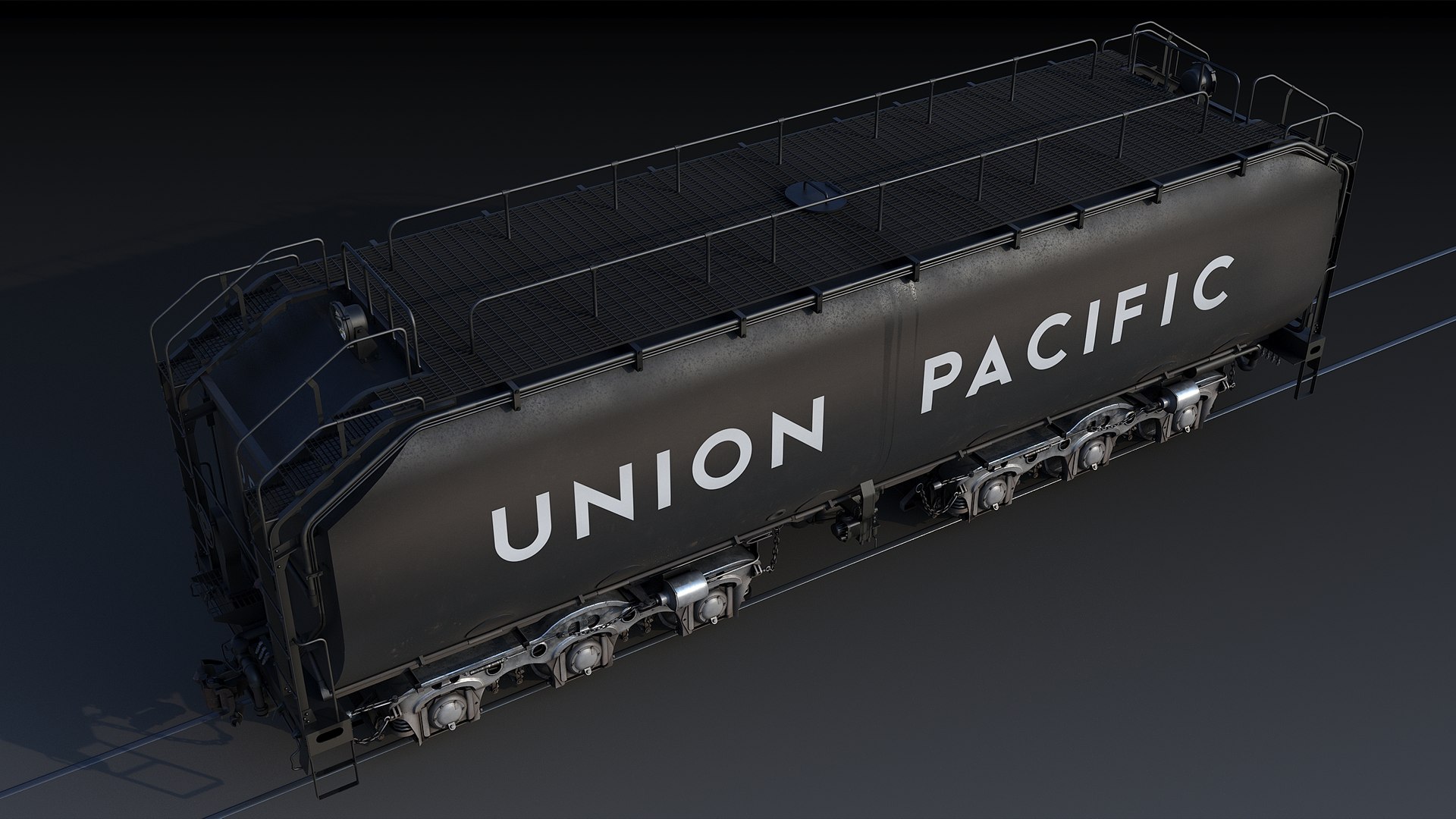 Union Pacific Auxiliary Tender 3D Model - TurboSquid 2221024