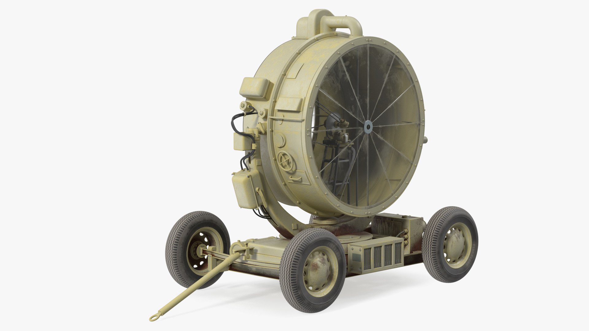 3D Old Military Searchlight - TurboSquid 1965707