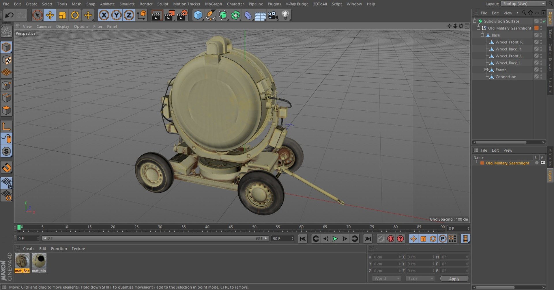 3D Old Military Searchlight - TurboSquid 1965707