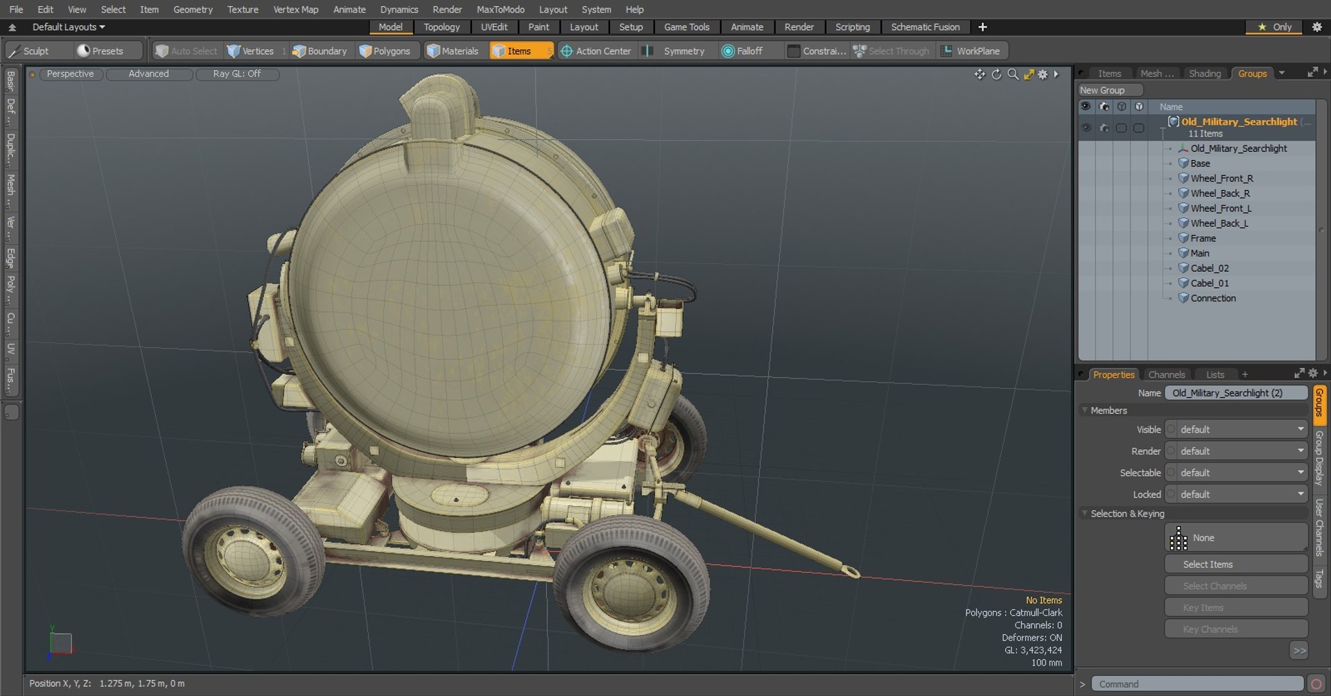 3D Old Military Searchlight - TurboSquid 1965707