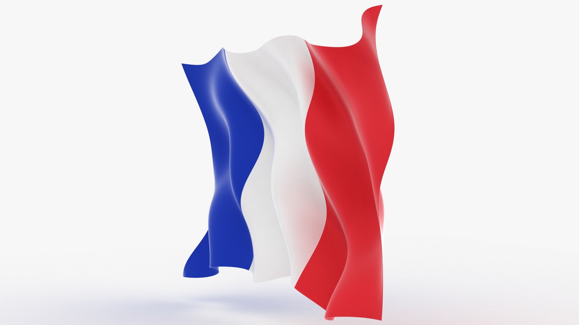 Realistic France Flag 3D - TurboSquid 1613560
