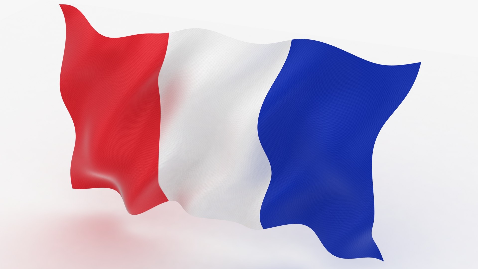 Realistic France Flag 3D - TurboSquid 1613560