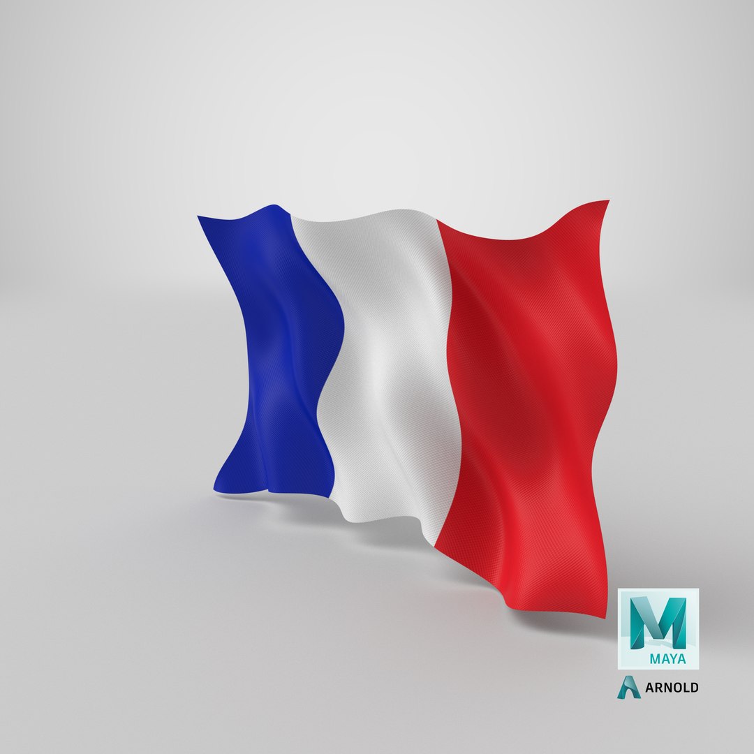 Realistic france flag 3D - TurboSquid 1613560
