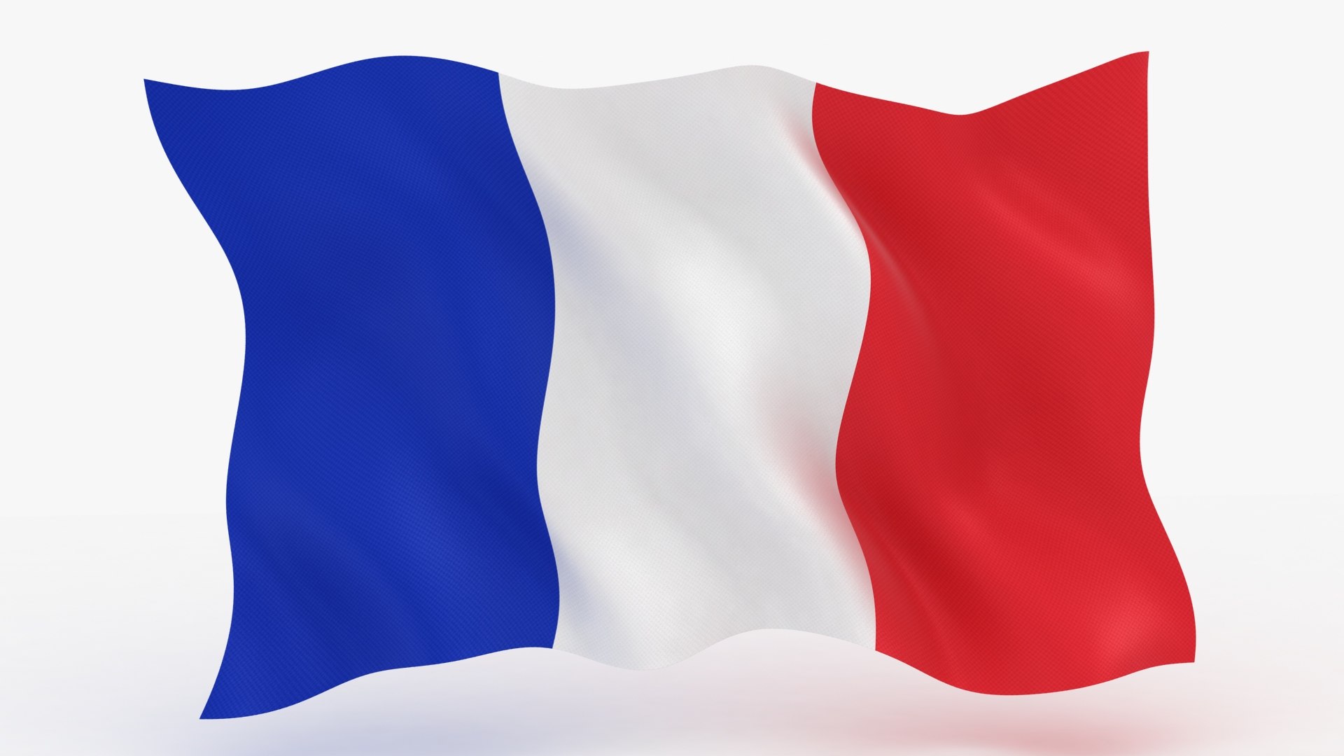 Realistic France Flag 3D - TurboSquid 1613560