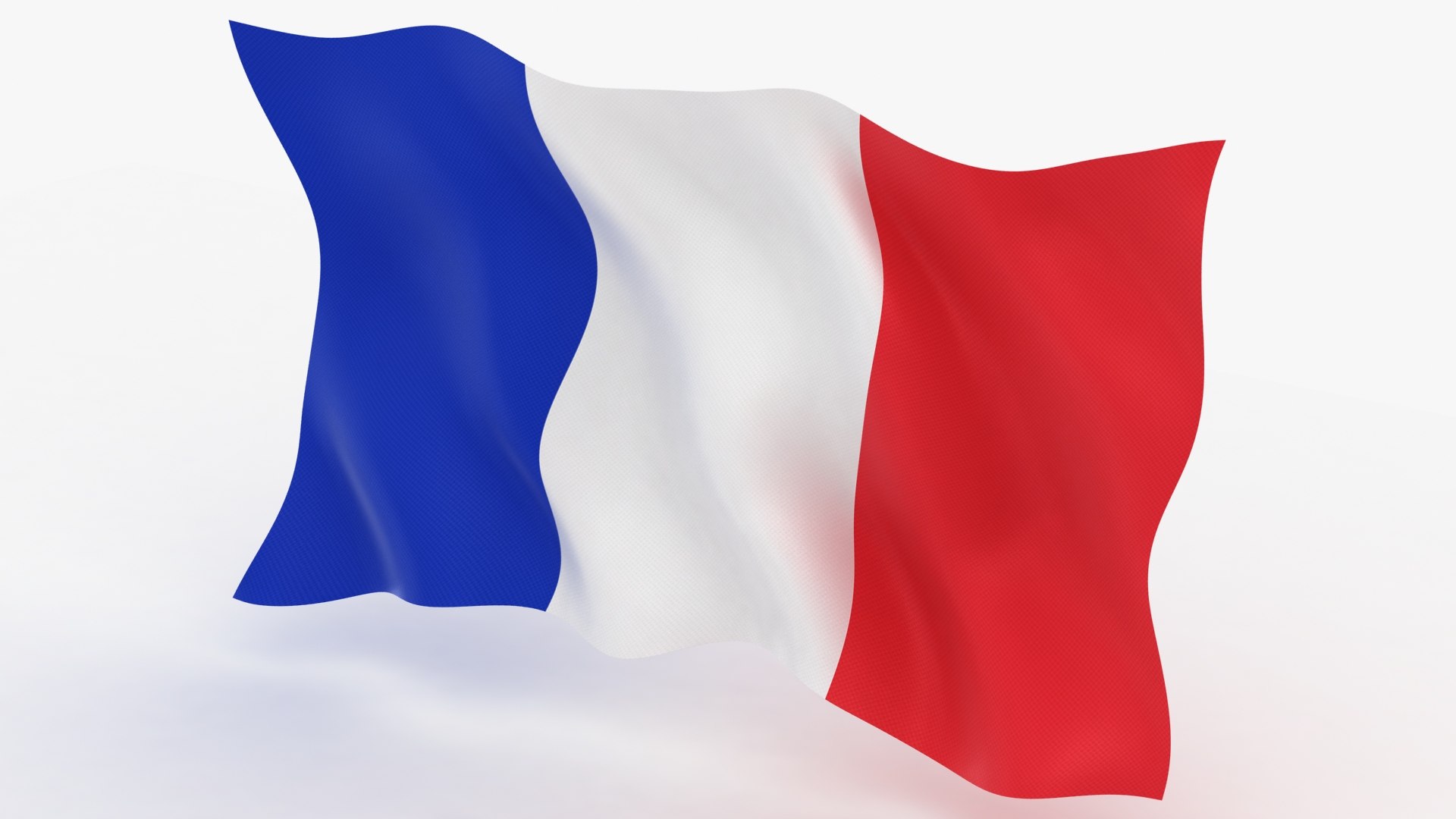 Realistic France Flag 3D - TurboSquid 1613560