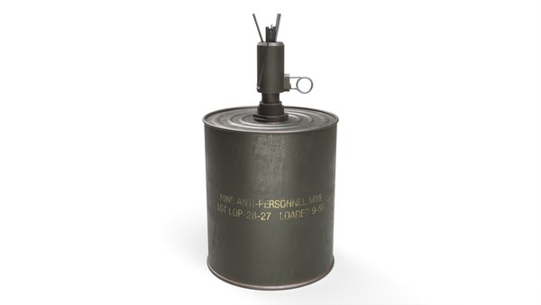 튀는 베티 M16 지뢰 3D 모델 - TurboSquid 1981668