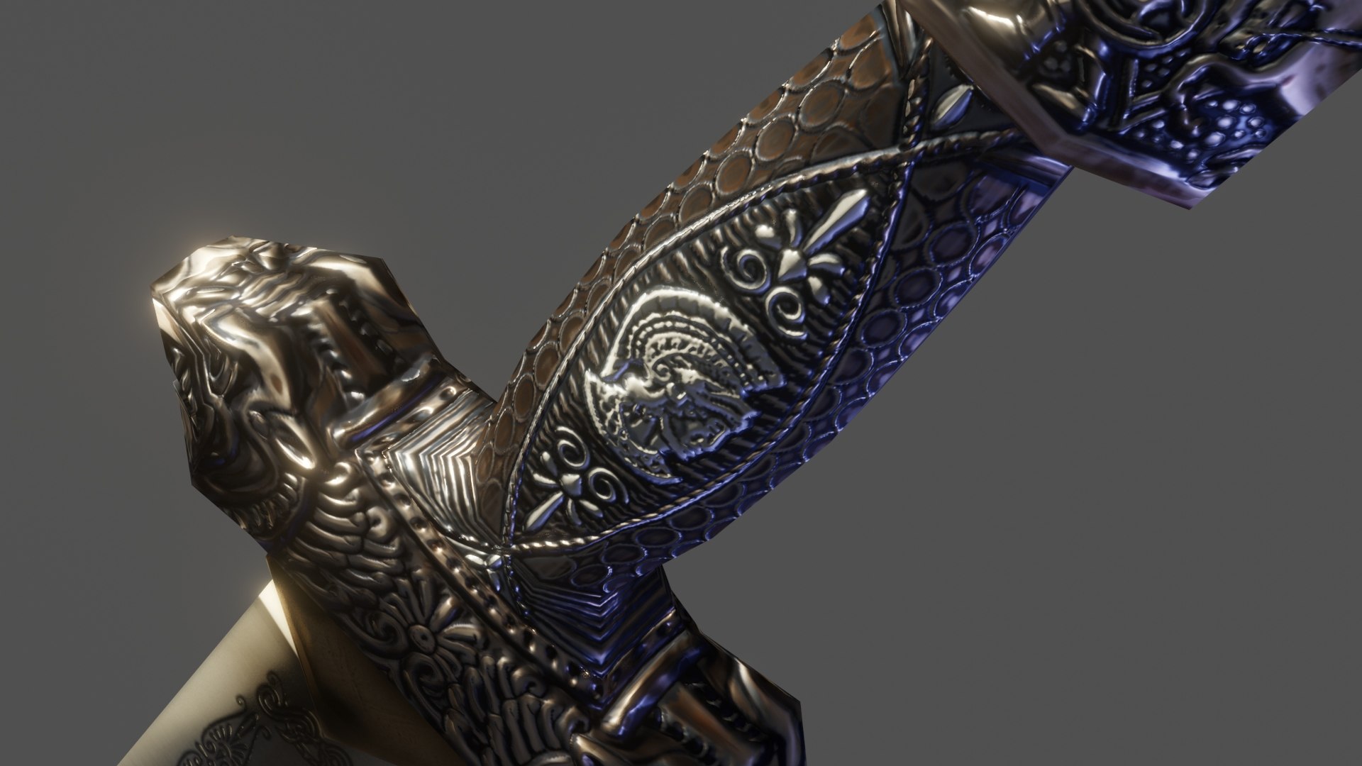 3D Low-poly Spatha Alexander Great Model - TurboSquid 1709435