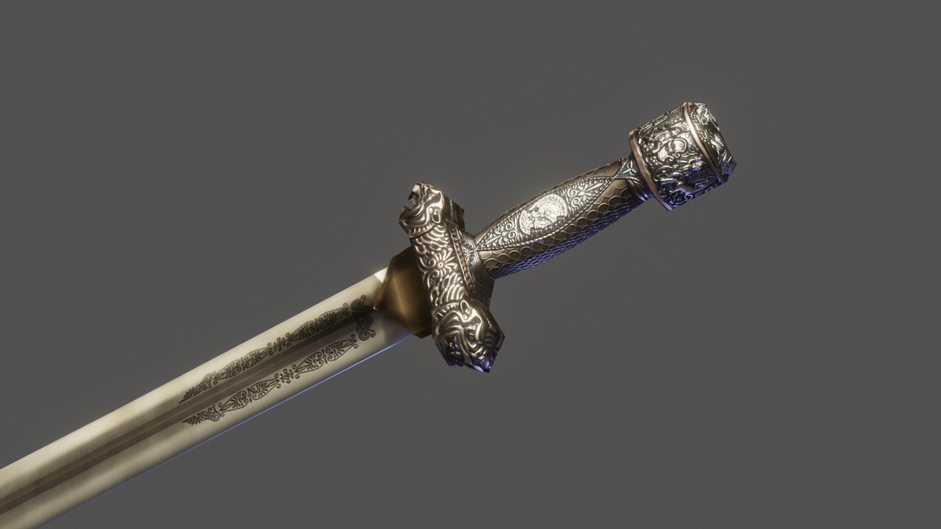 3D Low-poly Spatha Alexander Great Model - TurboSquid 1709435