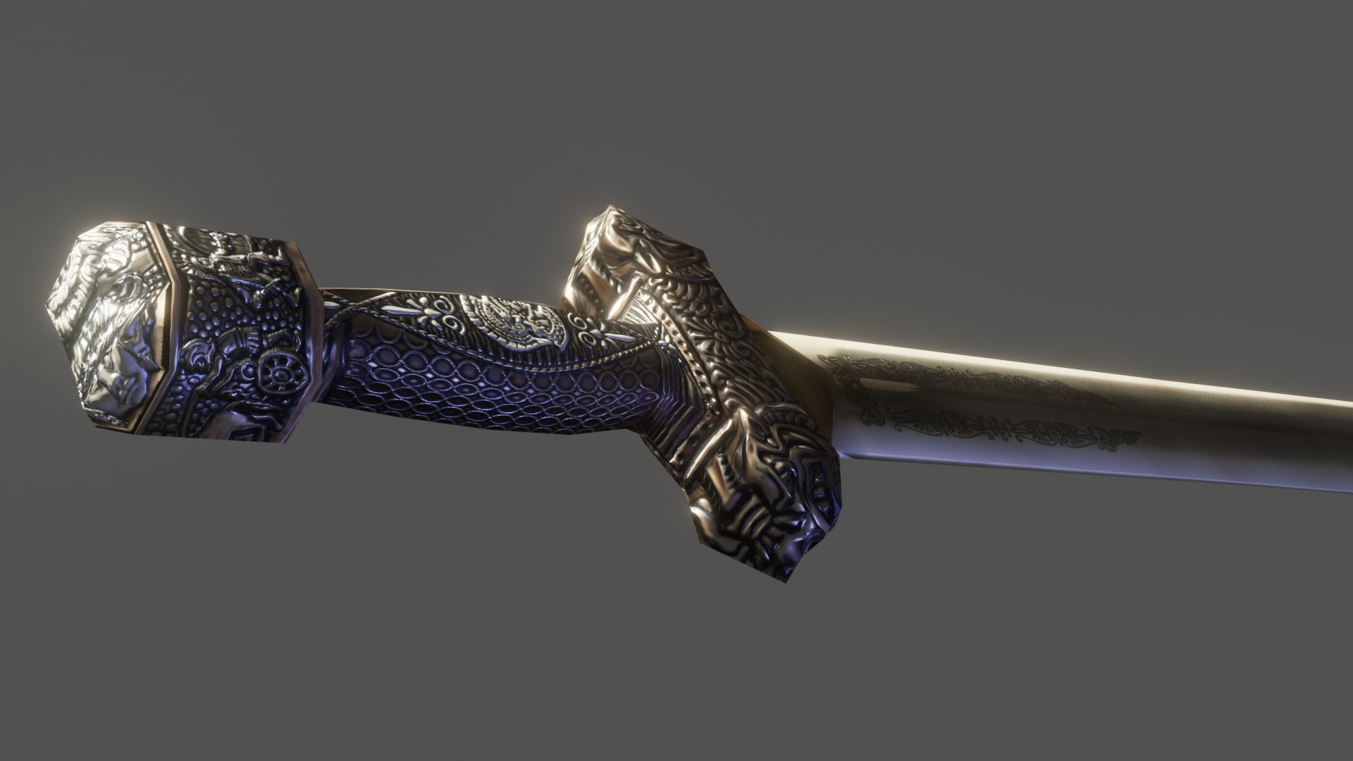 3D Low-poly Spatha Alexander Great Model - TurboSquid 1709435