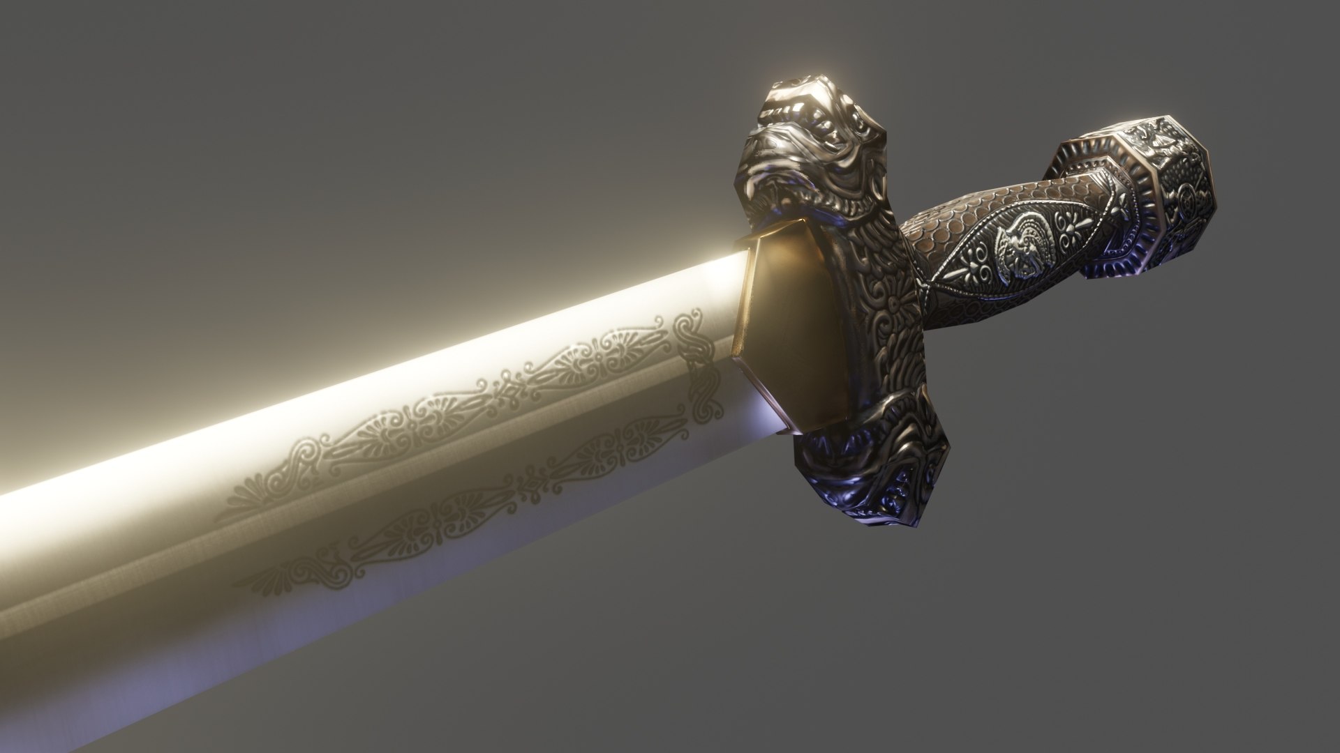 3D Low-poly Spatha Alexander Great Model - TurboSquid 1709435