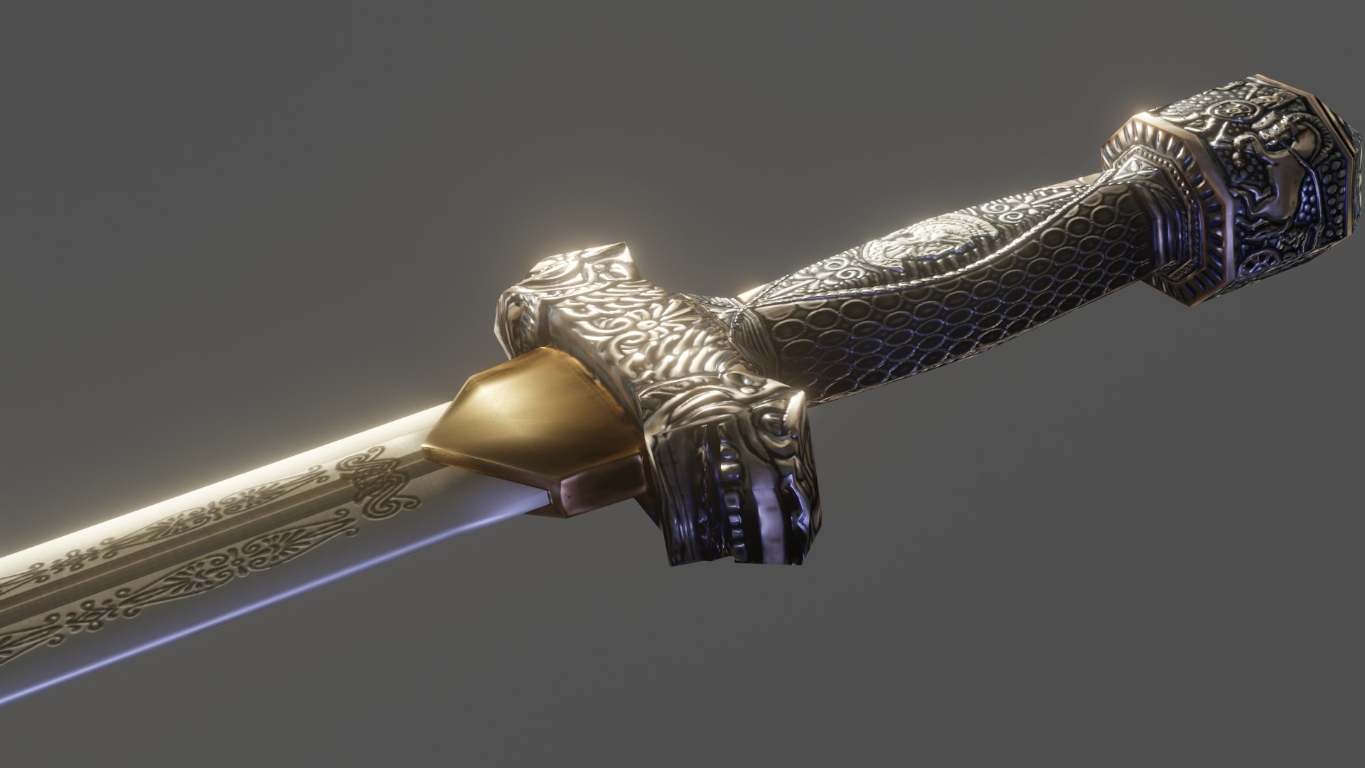 3D Low-poly Spatha Alexander Great Model - TurboSquid 1709435