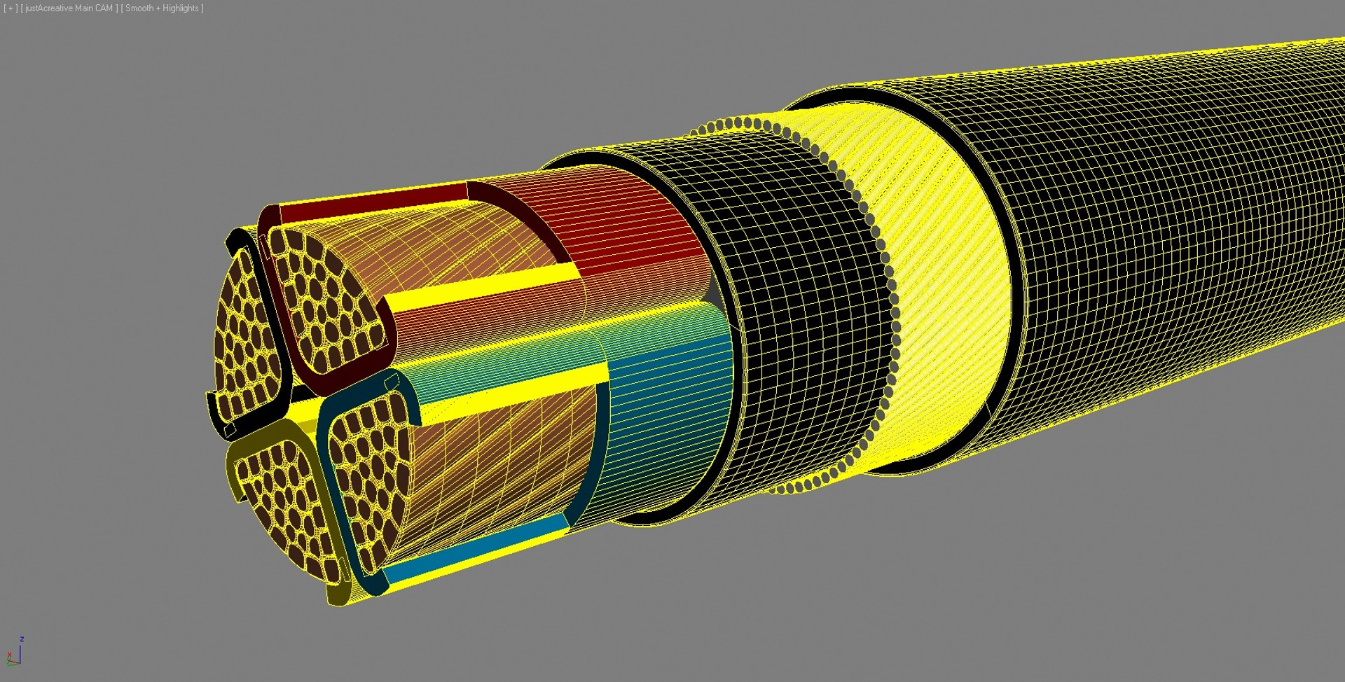 electrical cables insulated multi 3d model