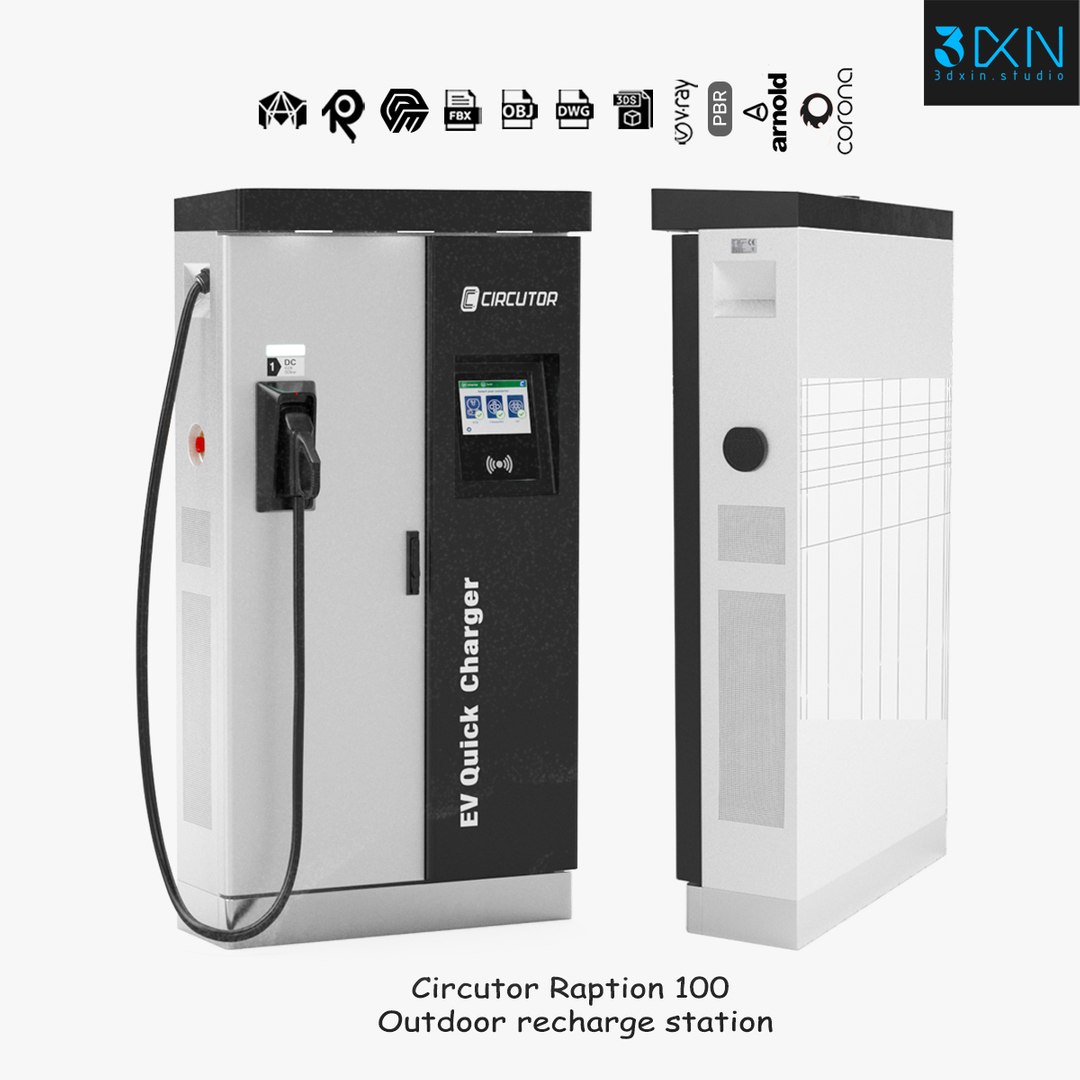 Circutor Raption 100 EV Charger 3D Model - TurboSquid 2275312