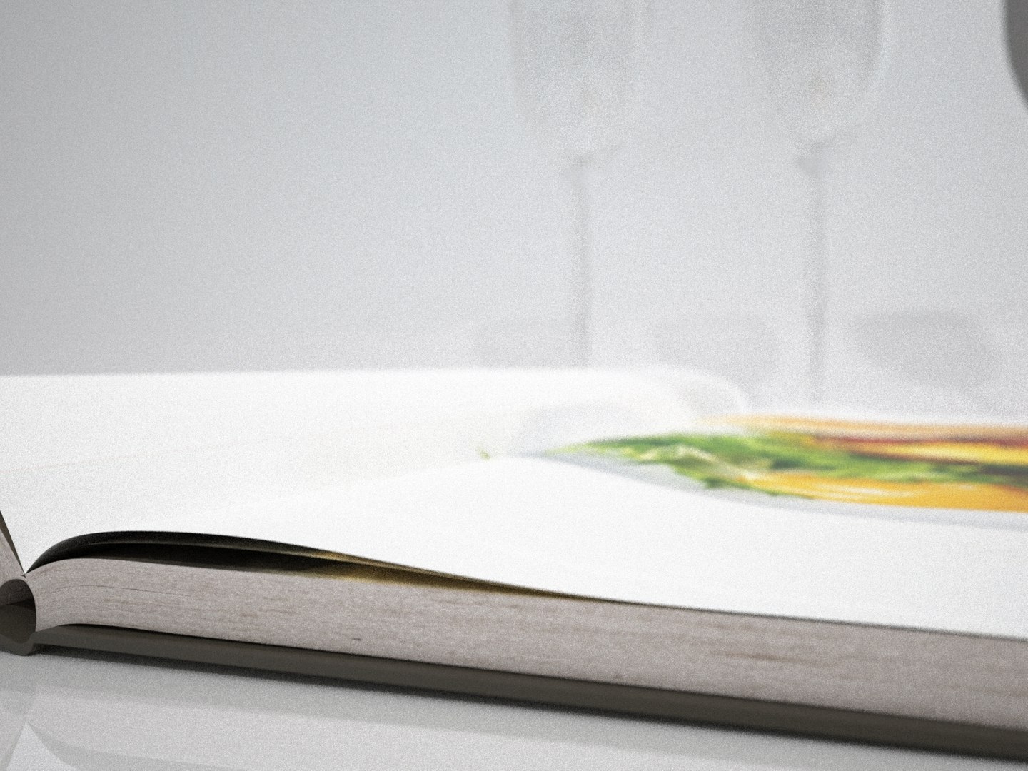 3d Model Open Book Glass