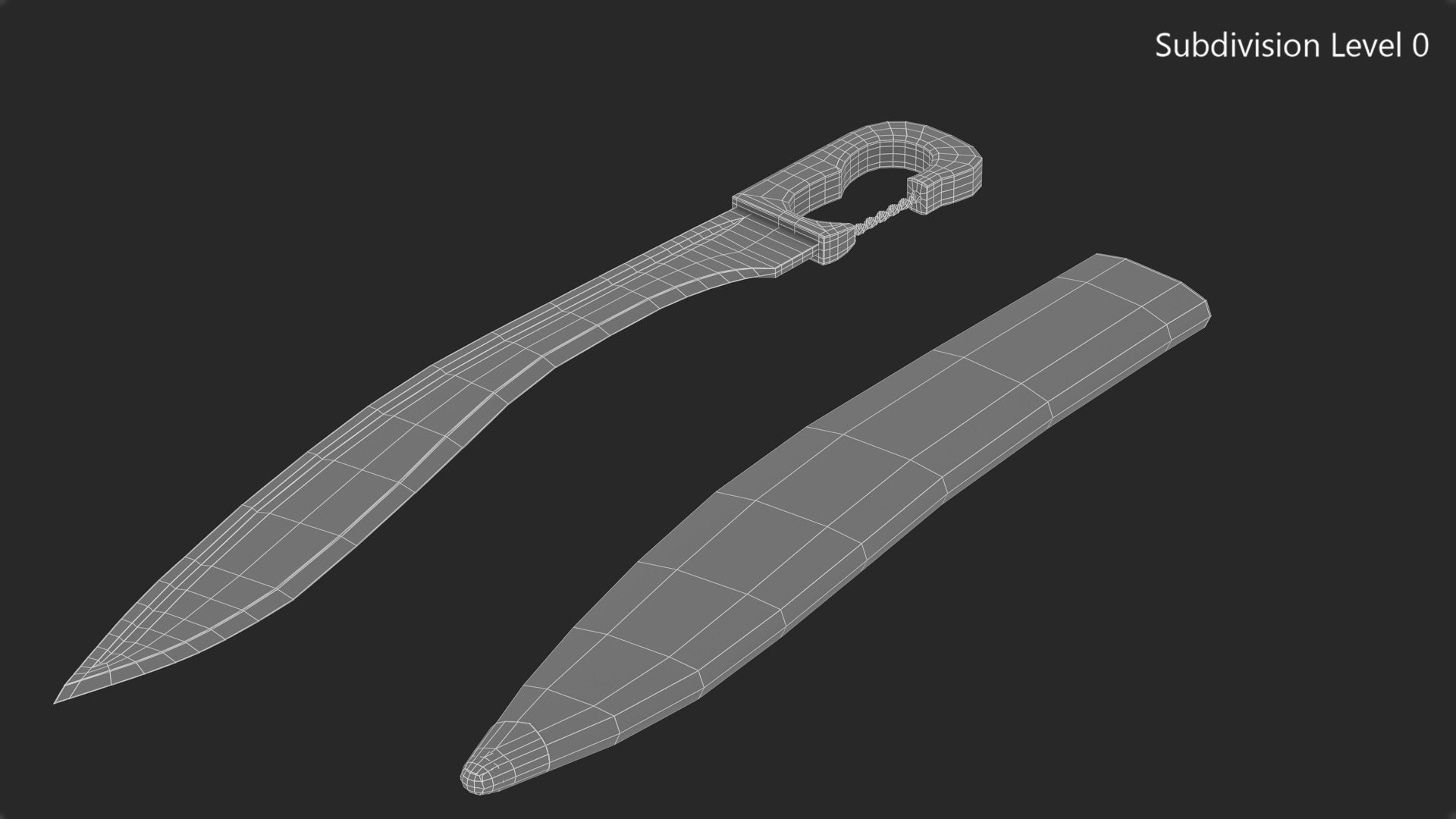 3d Greek Sword Falcata Sheath