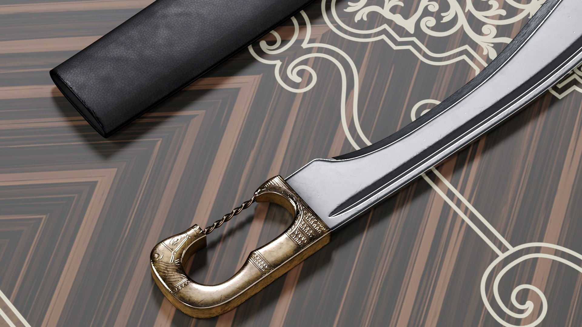 3d Greek Sword Falcata Sheath