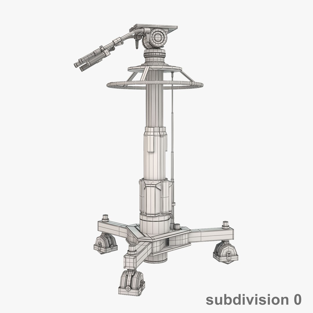 3D Tv Camera Pedestal - TurboSquid 1281877