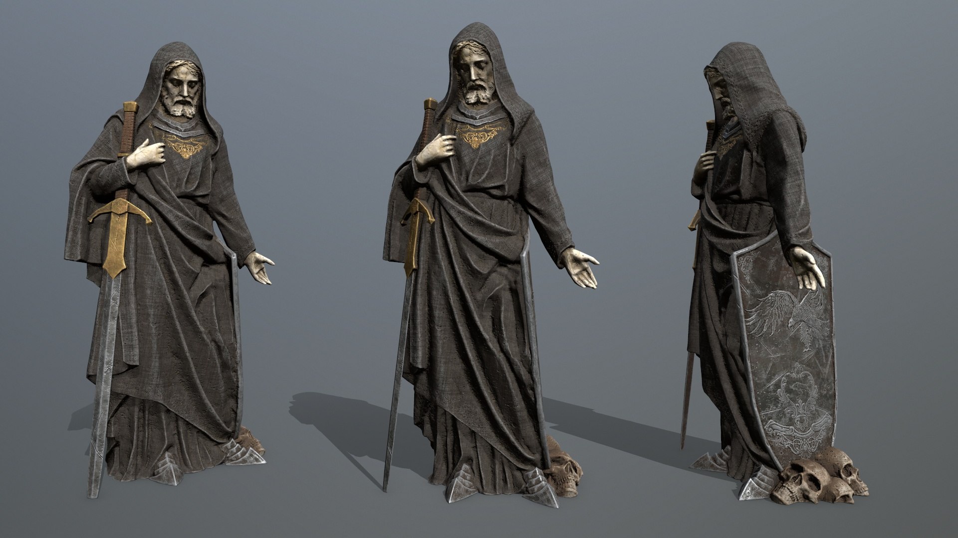 Man Statue 3 3D - TurboSquid 2050967