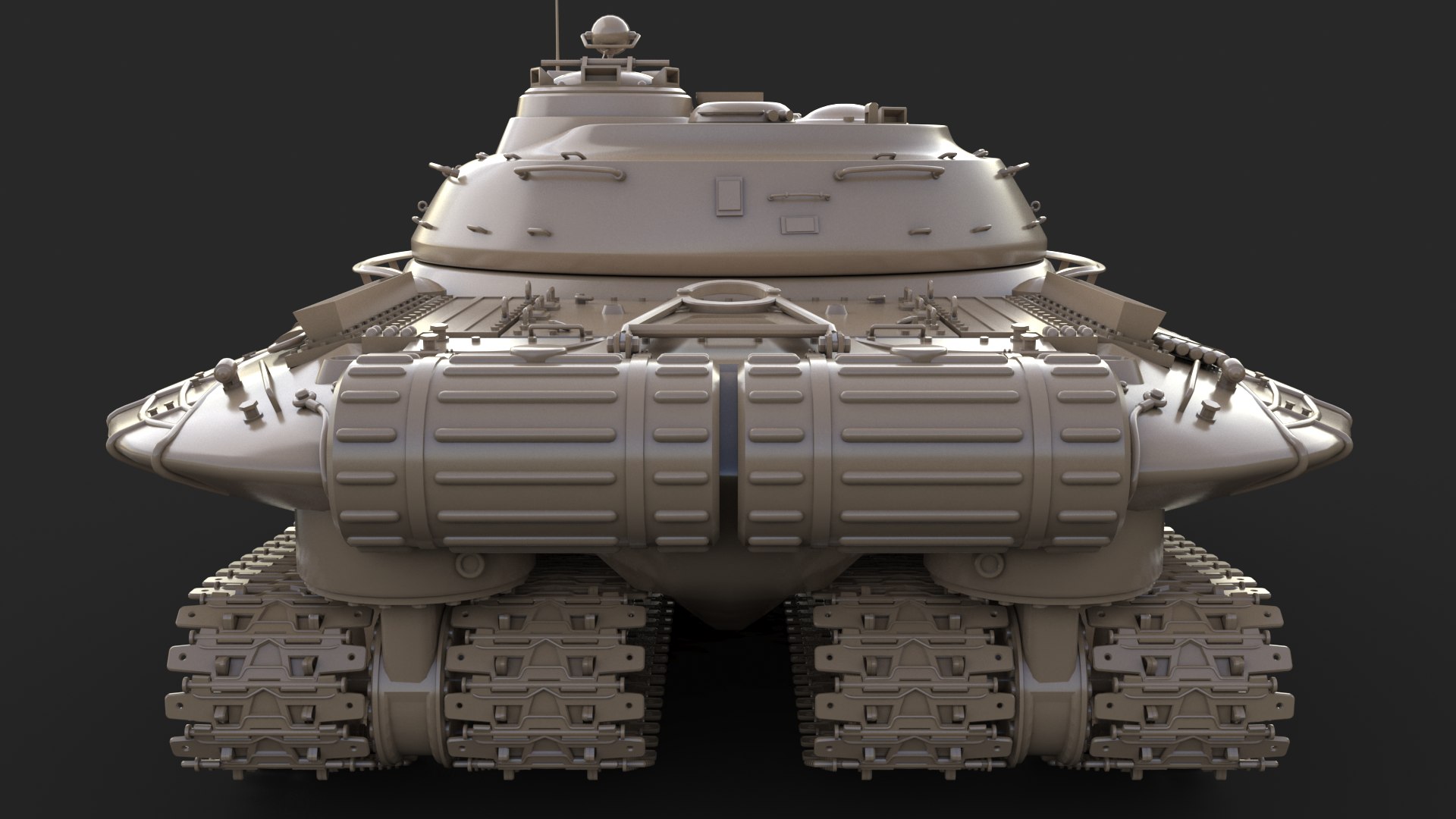 3D Tank Object 279 Soviet Clay Vray - TurboSquid 1739513