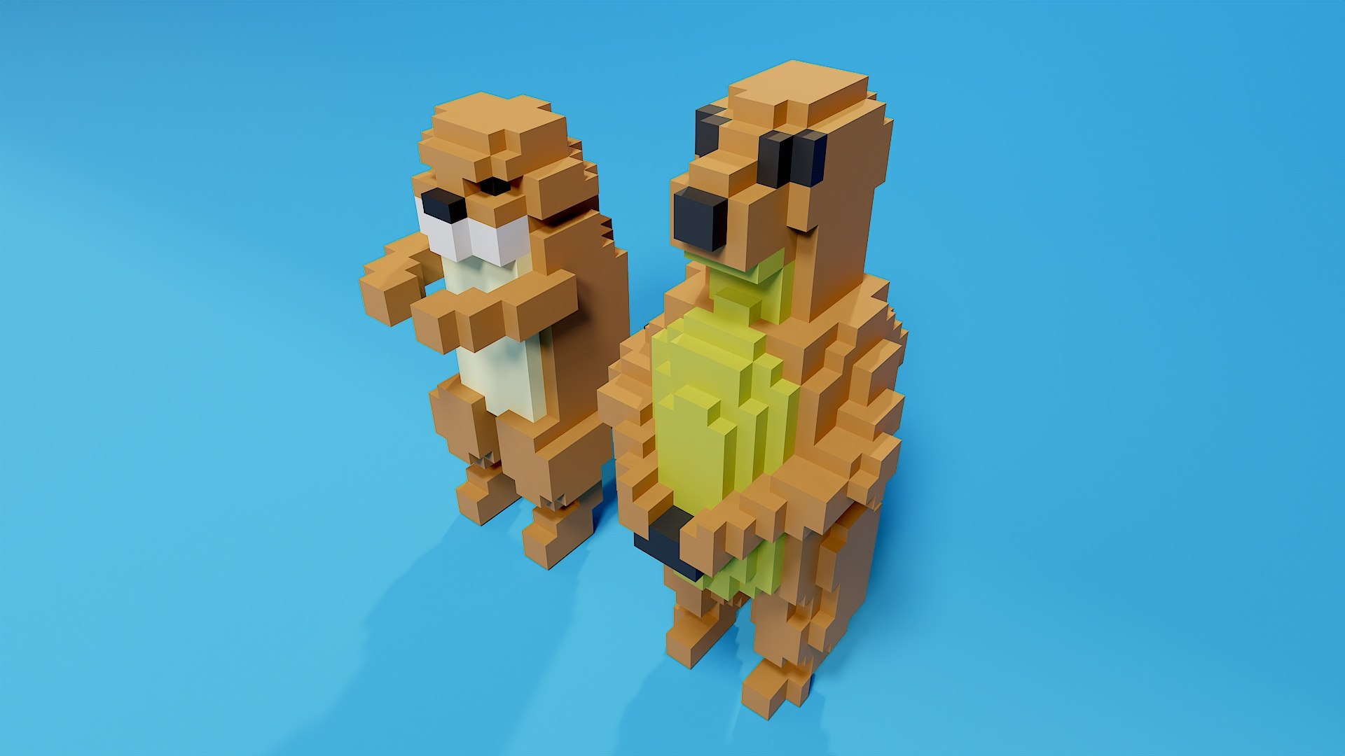 3D Model Meerkat Voxel 3d Model Pack - TurboSquid 2182612