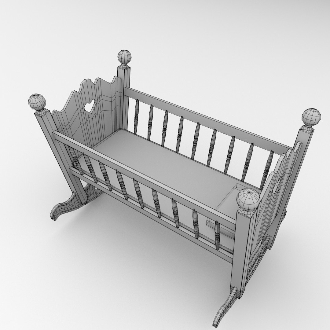 Baby Cradle 3d Model