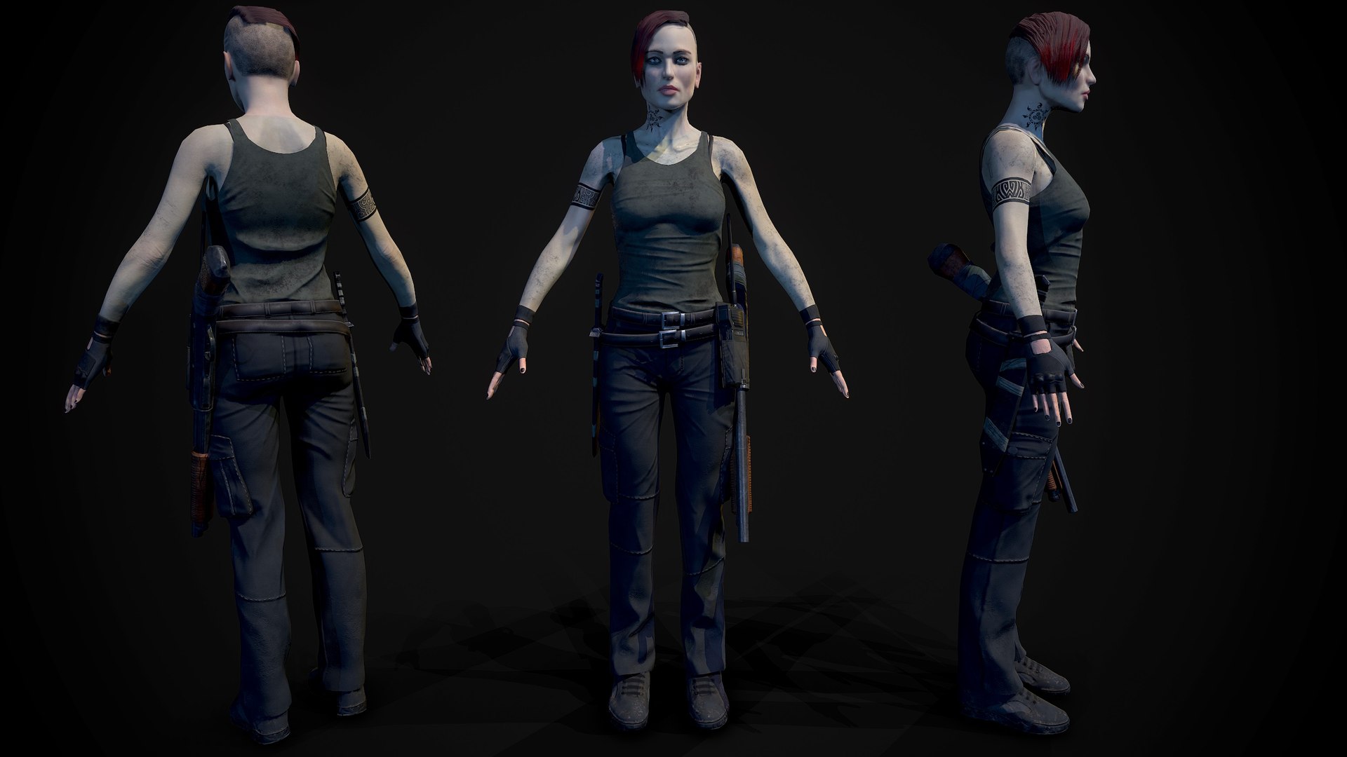 Girl Survivor Model - TurboSquid 1168840