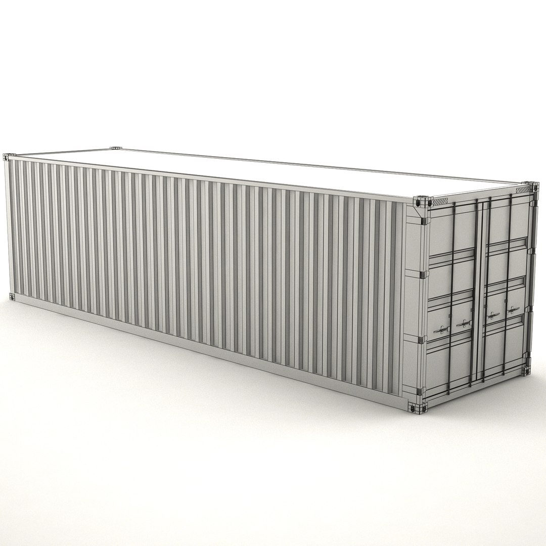 3d Container Rail Transport Model