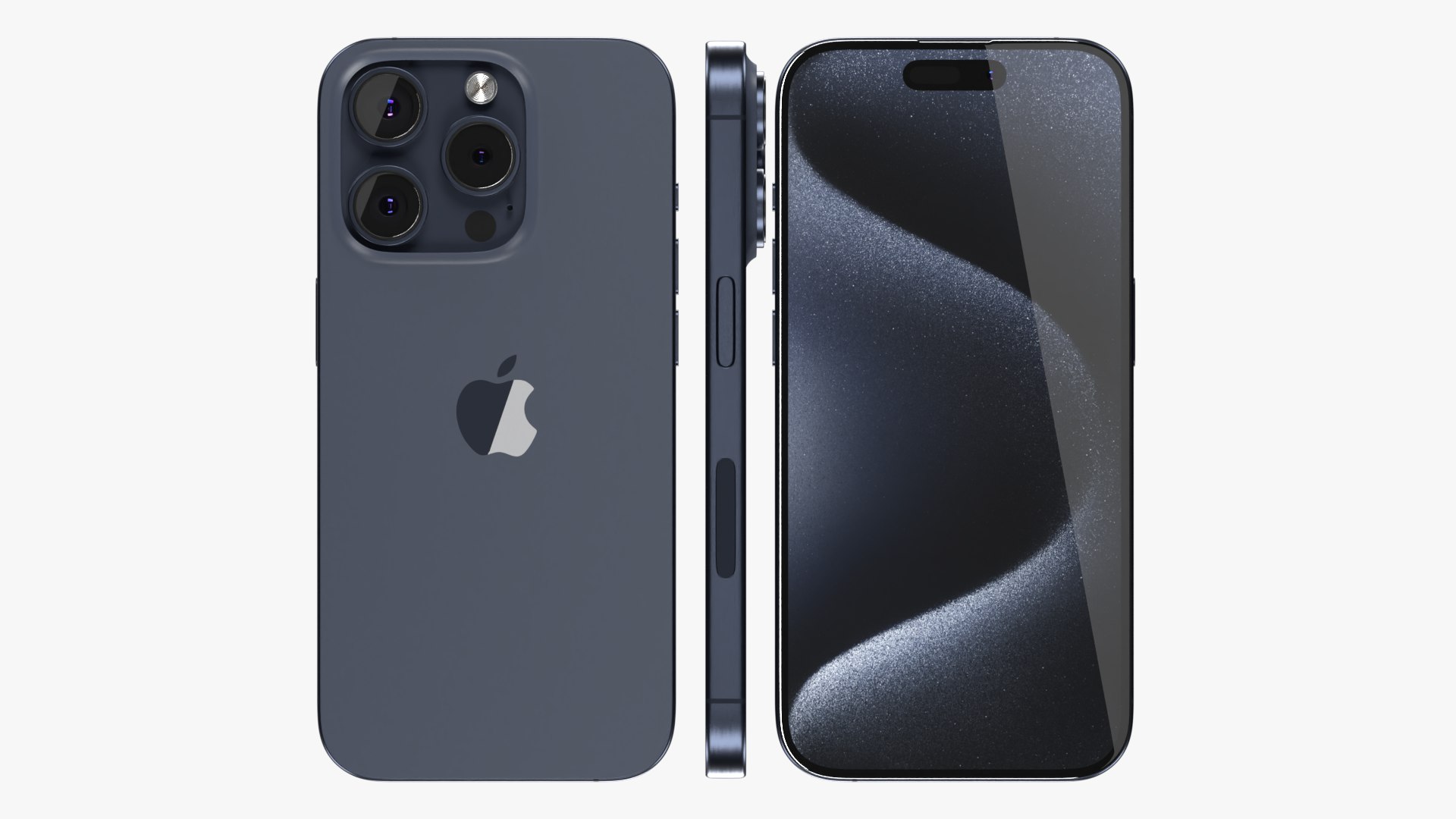 IPhone 15 Pro Blue Titanium 3D - TurboSquid 2135536